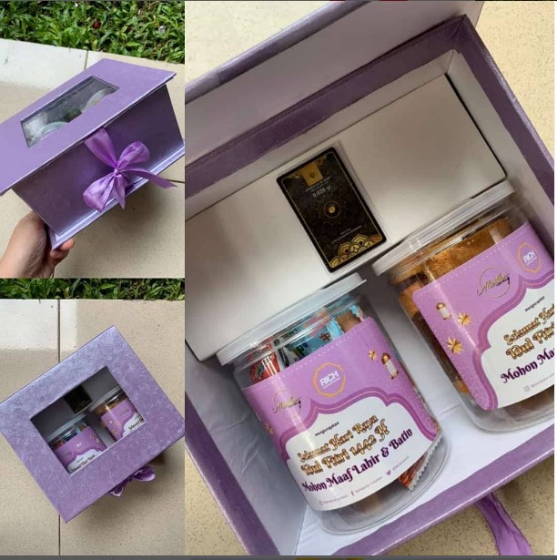 Hampers Lebaran Isi Emas dan Cookies Kemas Hard Box Custom - NABATA ...