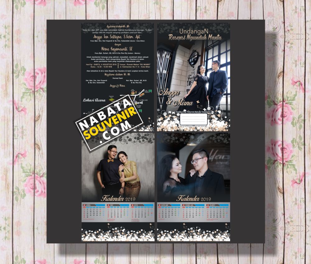 Undangan Pernikahan 219 Kalender Meja - NABATA SOUVENIR