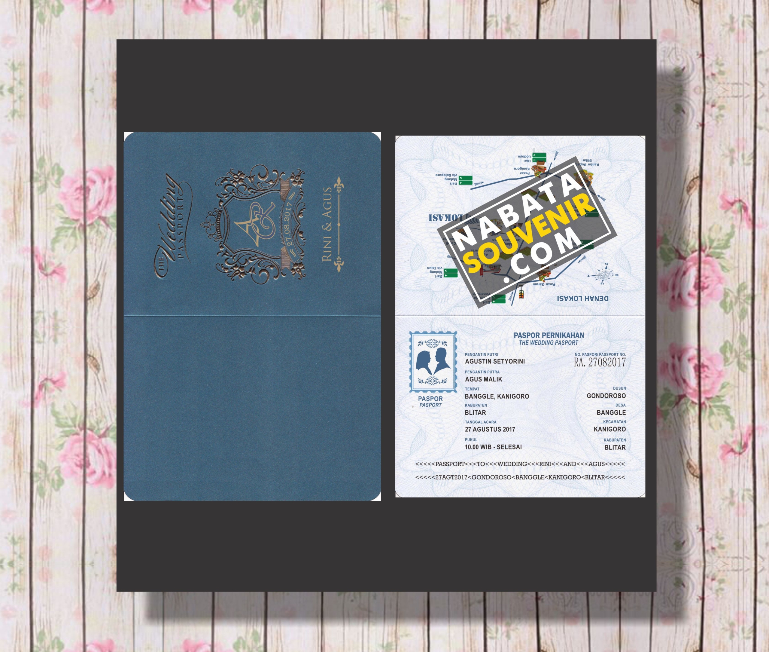 Undangan Pernikahan 36 Model Pasport - NABATA SOUVENIR