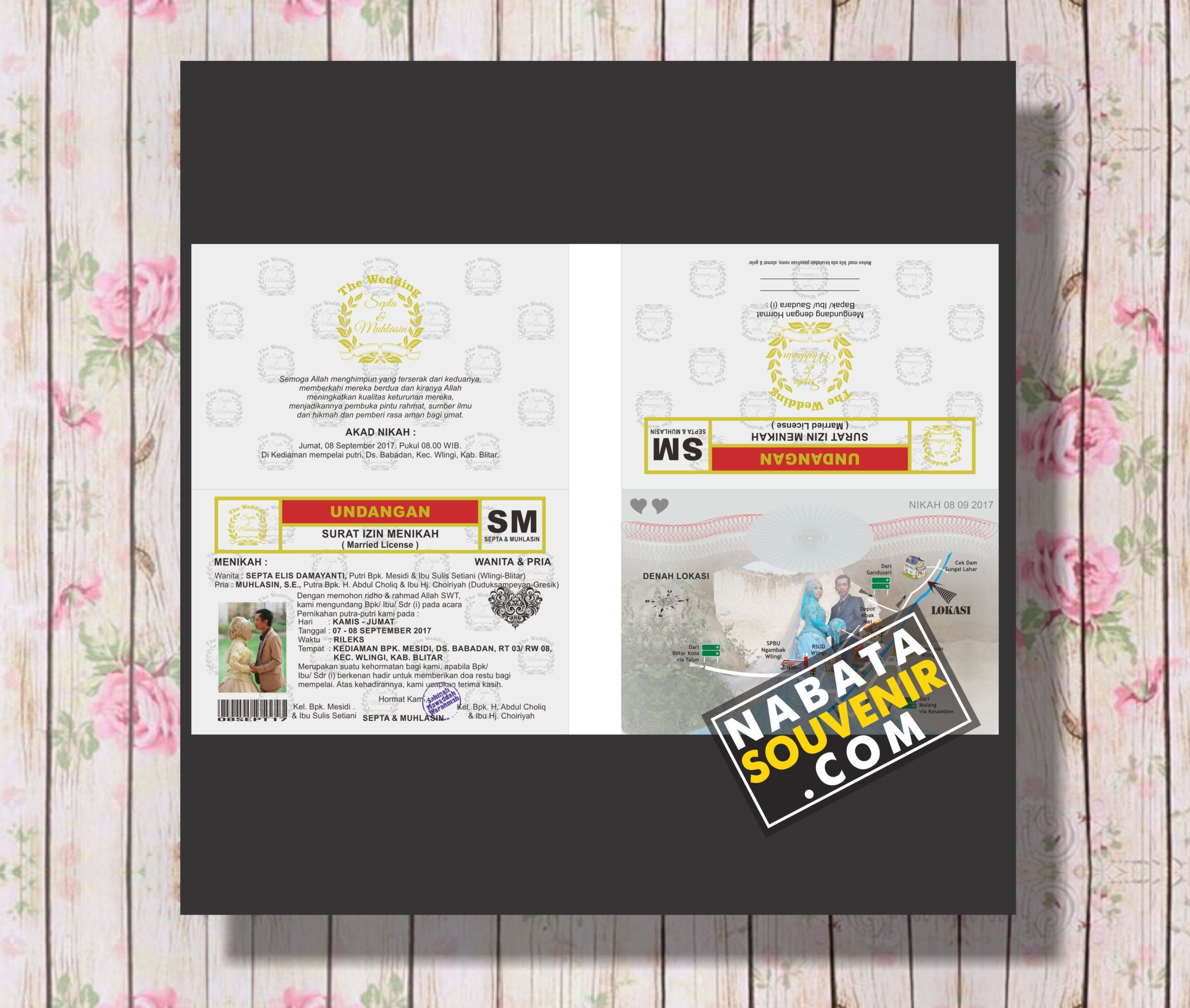 Undangan Pernikahan 44 Model SIM - NABATA SOUVENIR